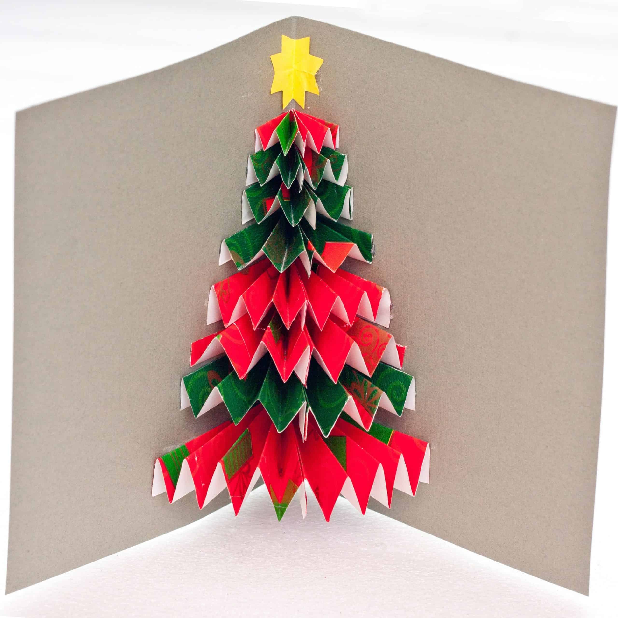 How To Create A Cute Pop Up Christmas Tree Card Christas Craft 2022